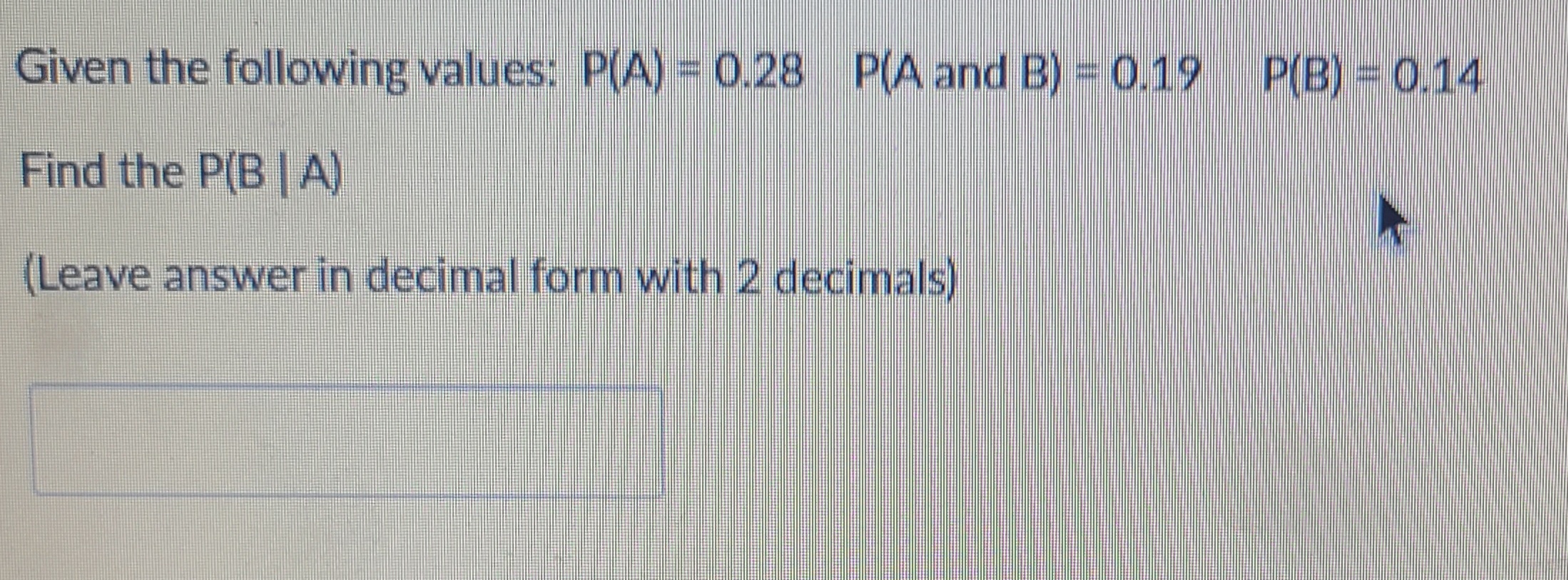 Solved Given the following values: and BFind the | Chegg.com