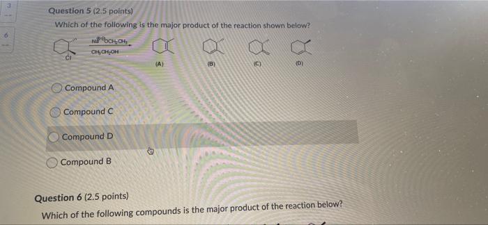 Solved 6 Question 5 (2.5 points) Which of the following is | Chegg.com