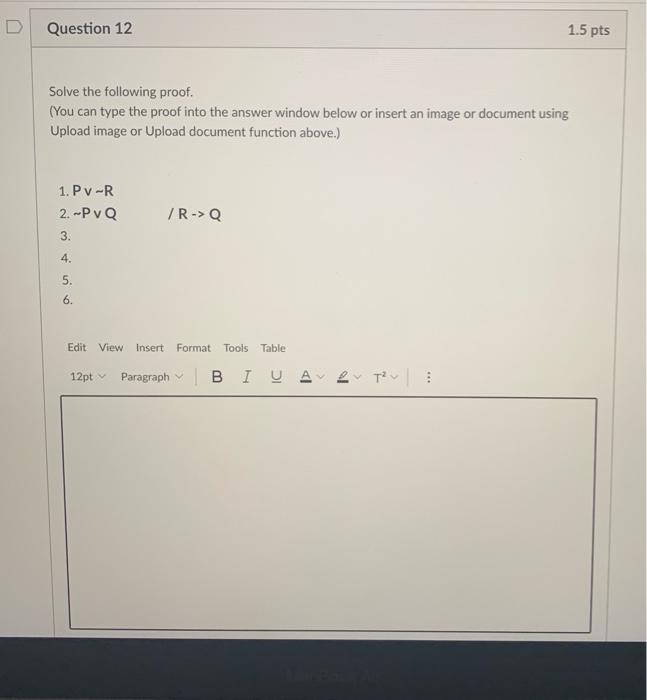 Solve the following proof. (You can type the proof | Chegg.com