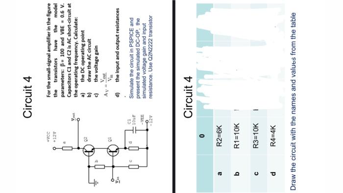 Solved i need you to calculate the DC bias point of the | Chegg.com