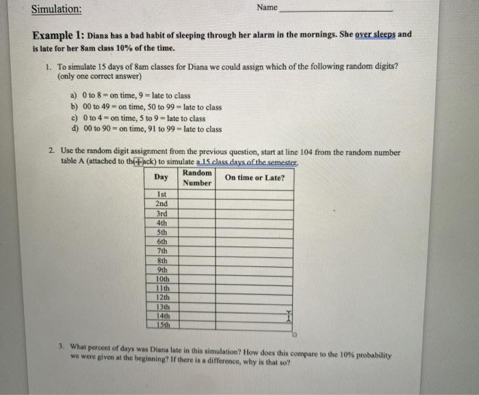 Solved 2. Using the random digit assignment from part Lind | Chegg.com