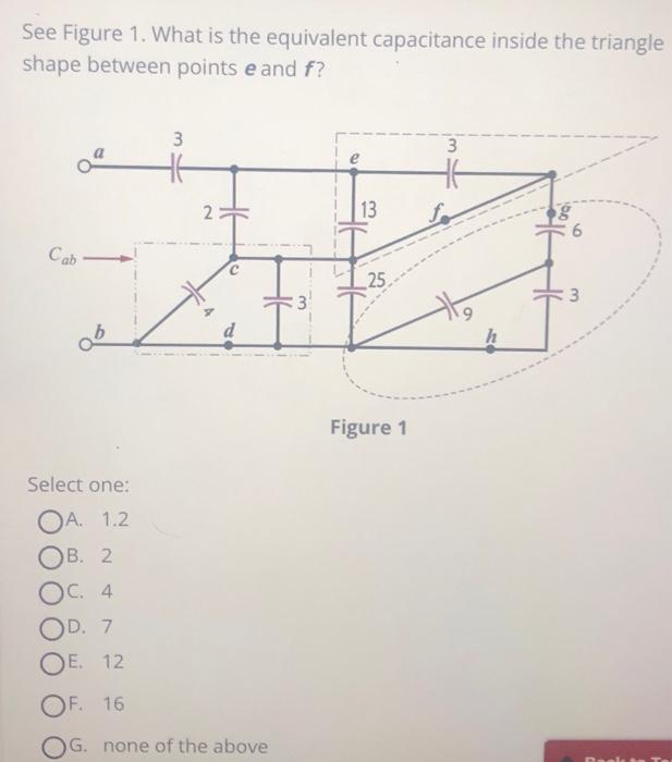 Solved See Figure 1. What is the equivalent capacitance | Chegg.com