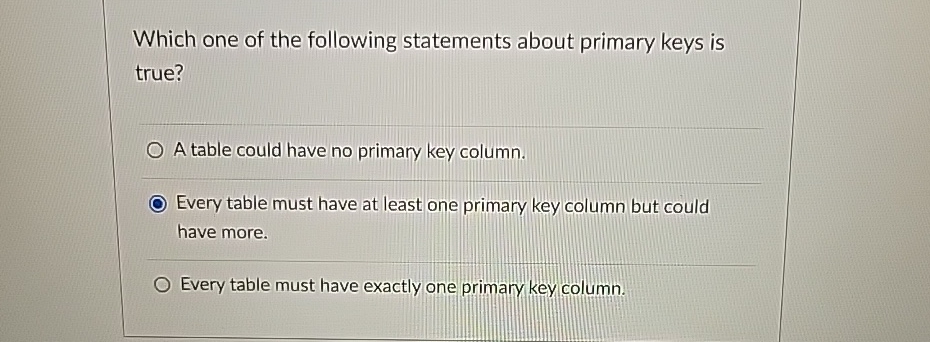 Solved Which one of the following statements about primary | Chegg.com
