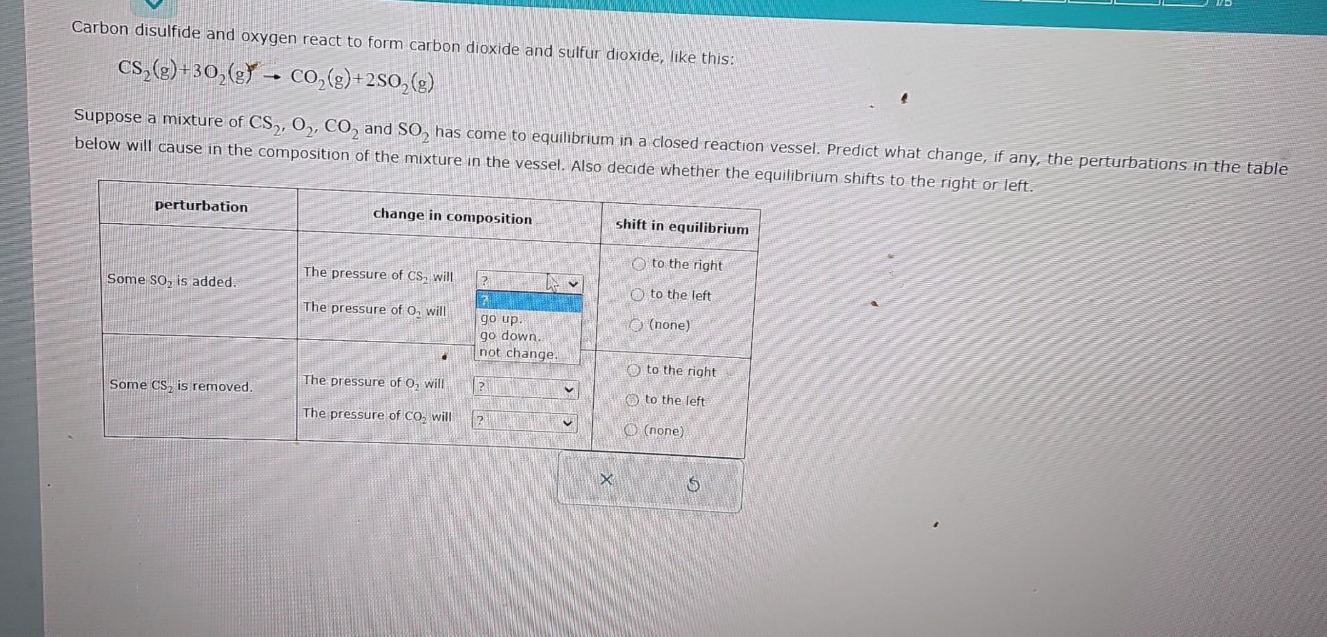 Solved CS2( g)+3O2( g)7→CO2( g)+2SO2( g) Suppose a mixture | Chegg.com