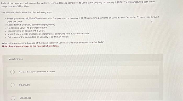Solved Technoid incorporated sells computer systems. | Chegg.com