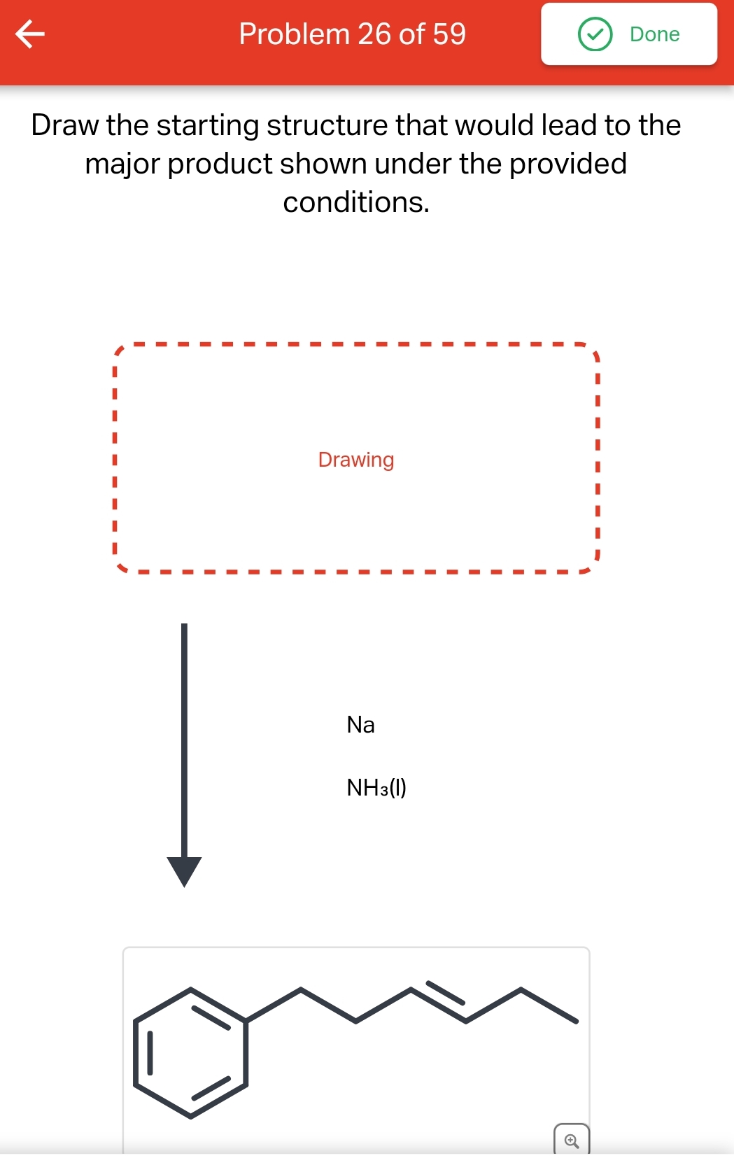 Solved Problem 26 ﻿of 59Draw the starting structure that | Chegg.com