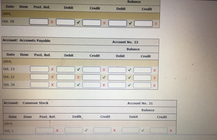 Solved 2. Post (in chronological order) the journal to a | Chegg.com