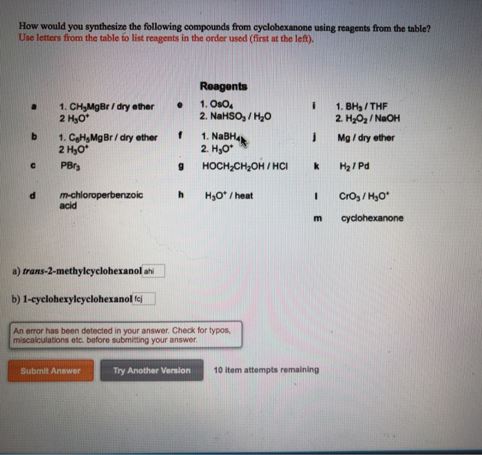 Solved How would you synthesize the following compounds from | Chegg.com