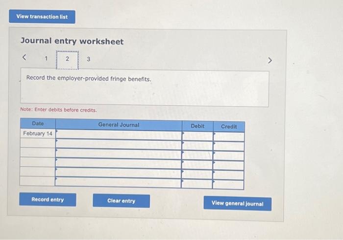 Solved Journal entry worksheet Record the employee salary | Chegg.com