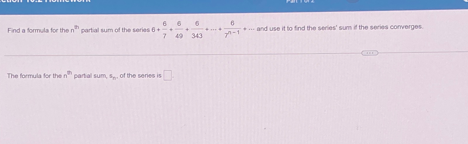 Solved Find a formula for the nth ﻿partial sum of the | Chegg.com