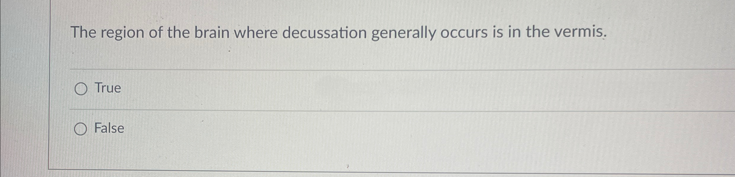 Solved The region of the brain where decussation generally | Chegg.com