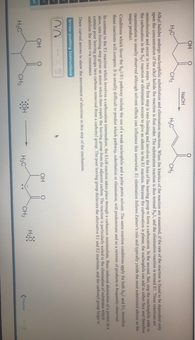 Solved OH O NaOH H3C CHE НАС CH3 Alkyl halides undergo | Chegg.com