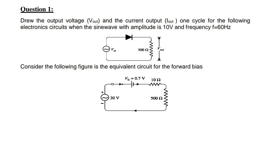 Solved Drew the output voltage ( Vout ) and the current | Chegg.com