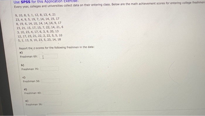 Solved Use SPSS for this Application Exercise Every year, | Chegg.com