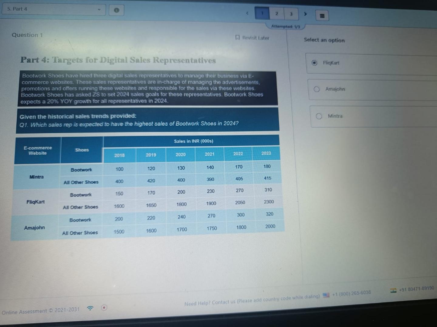 Solved Part 4Question 1Attemptod: 13Question 1口. ﻿Revisit | Chegg.com