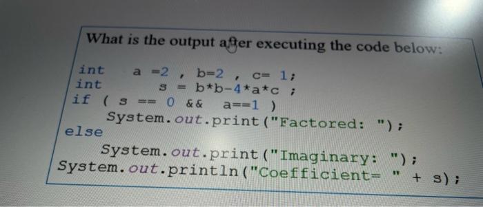 Solved What is the output after executing the code below: C= | Chegg.com
