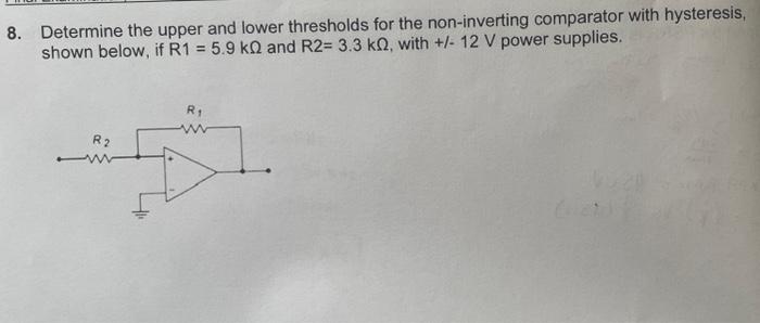 Solved 8. Determine the upper and lower thresholds for the | Chegg.com