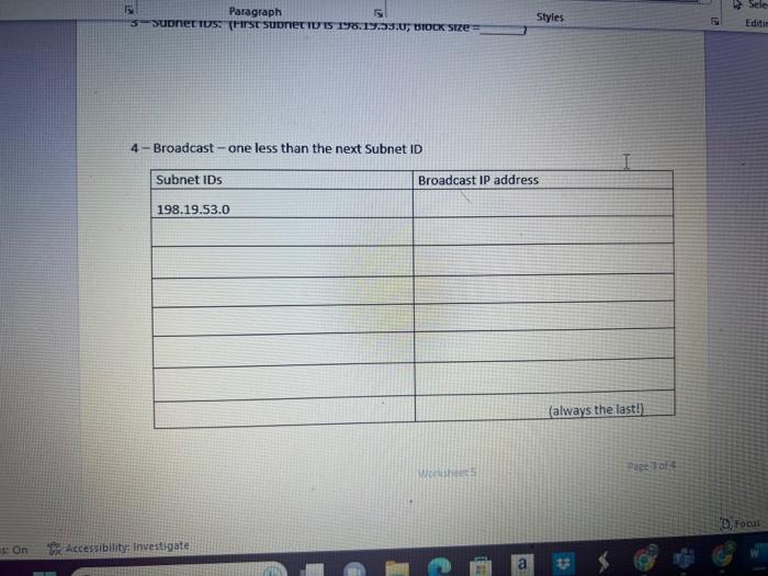 Solved Now your turn to complete the questions: Class C IP | Chegg.com