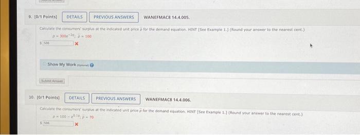 Solved p=300e−4,p=100 4 Show My Work is_as 0 [0/1 Points] | Chegg.com