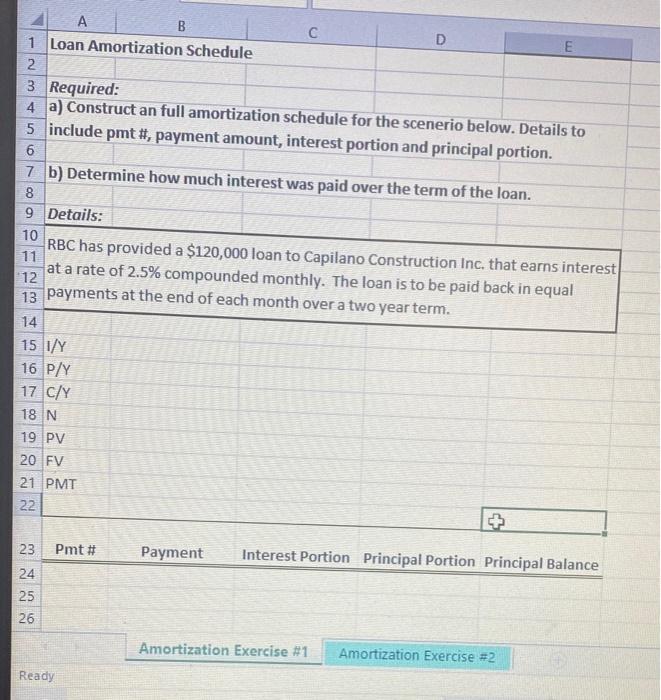 Amortization Exercise #1 Amortization Exercise #2 | Chegg.com