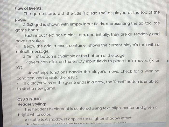 Solved Tic Tac Toe Project Overview The Tic Tac Toe Game