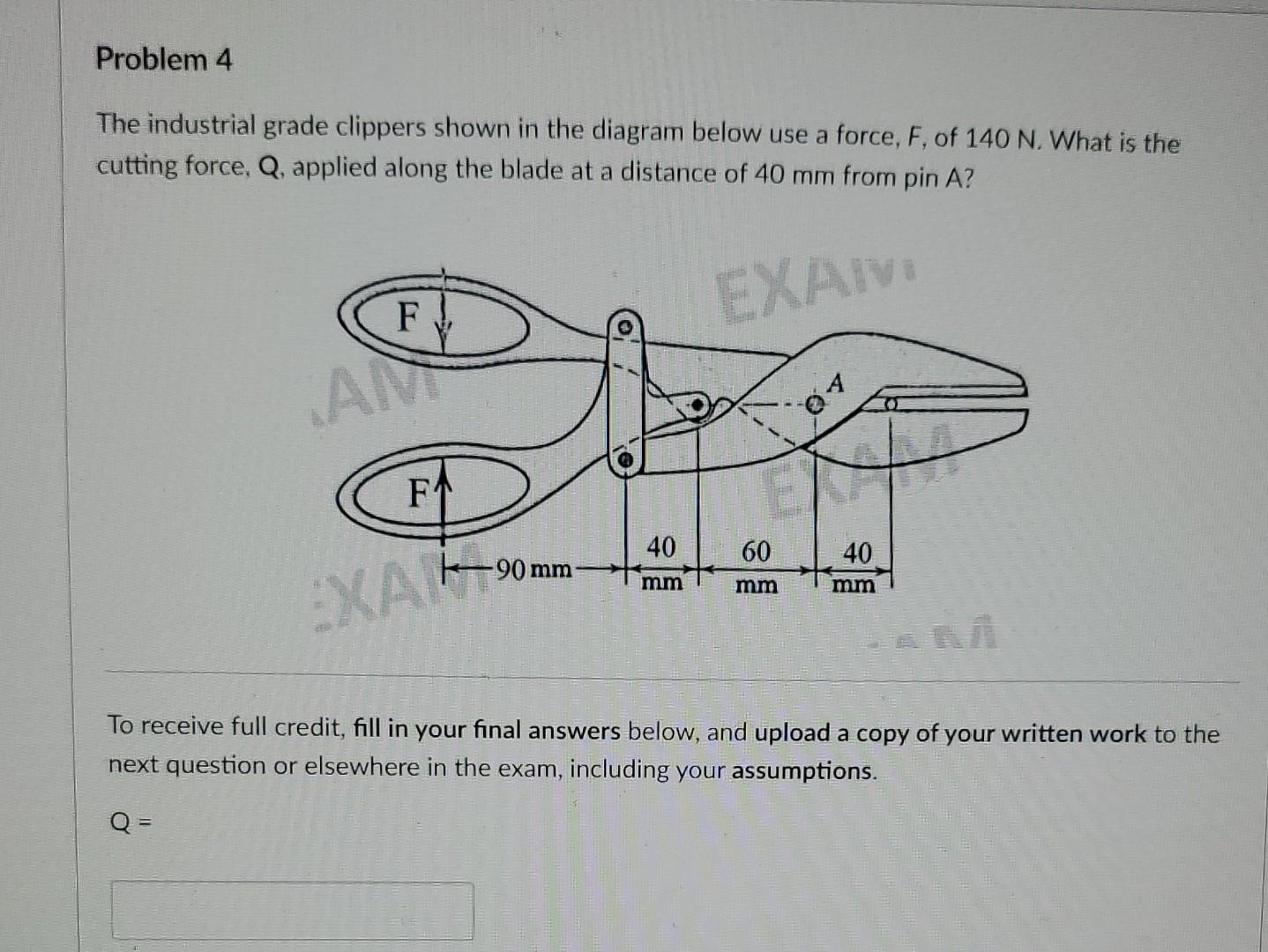 Solved Problem 4 The industrial grade clippers shown in the | Chegg.com