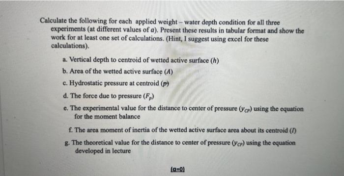 Experiment 1 - Vertical active surface (a=06) Moment | Chegg.com