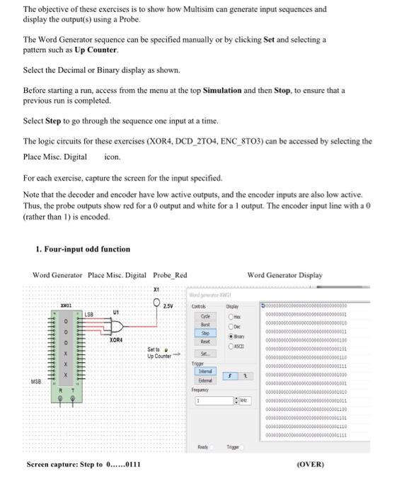 Solved The objective of these exercises is to show how | Chegg.com