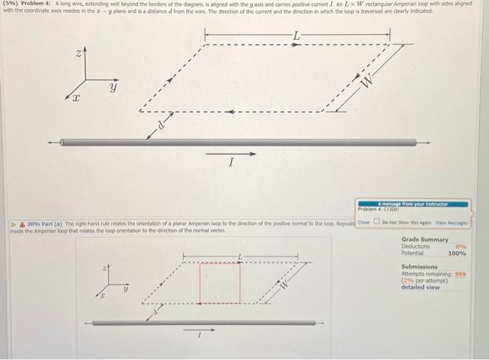 (S\%) Problem 4: A long wire, extending well beyond | Chegg.com