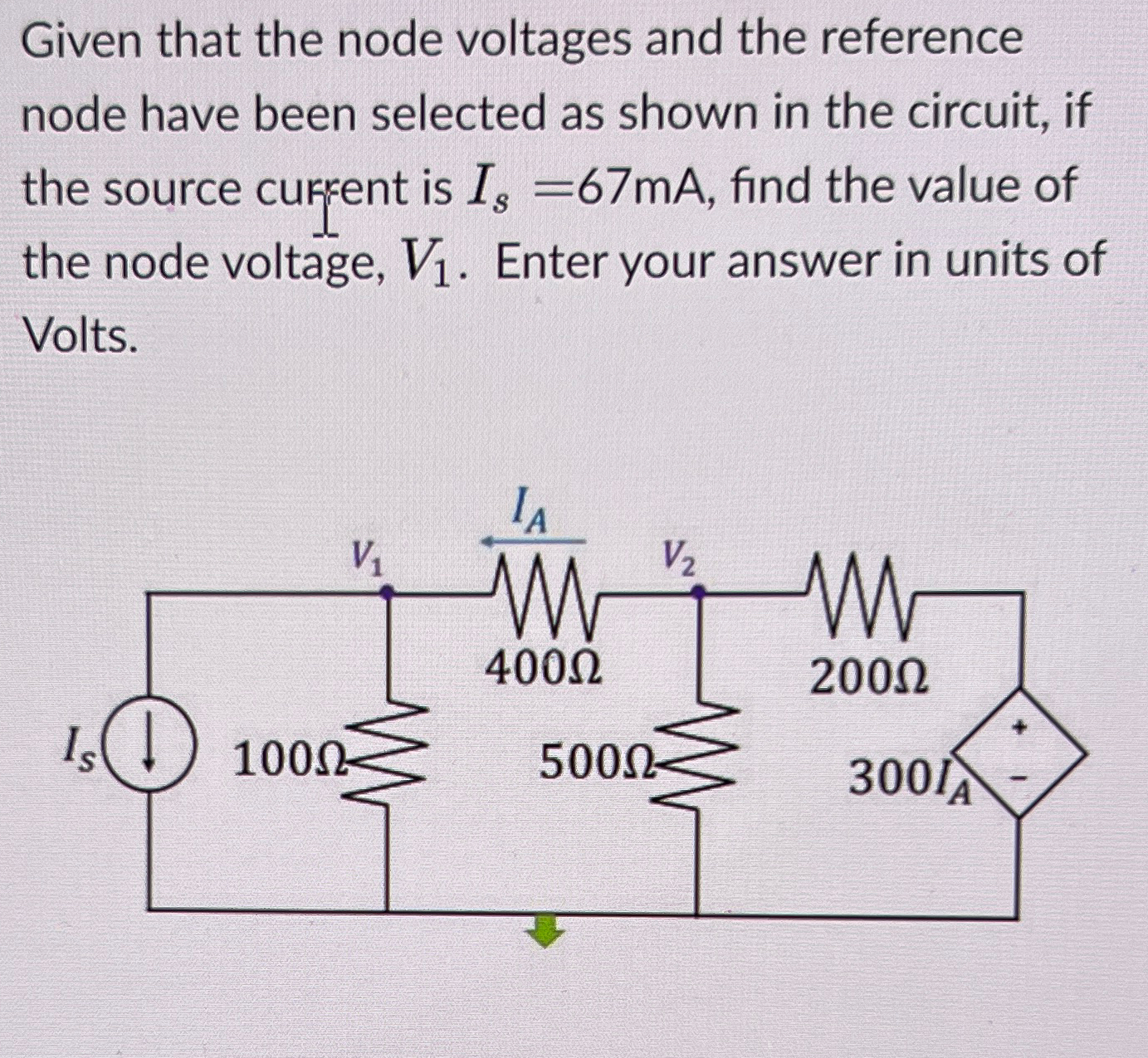 Solved Given that the node voltages and the reference node | Chegg.com