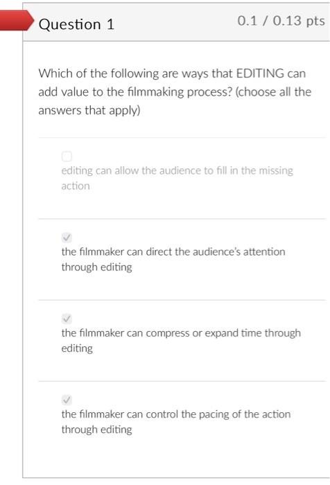 Solved Which of the following are ways that EDITING can add | Chegg.com
