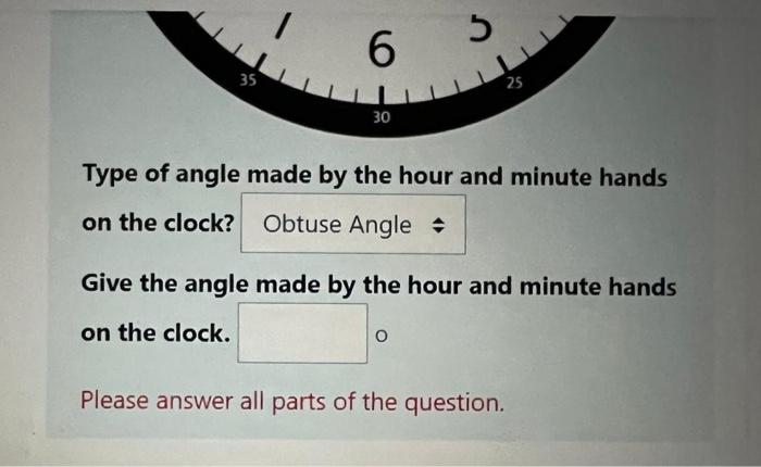 Solved Using the clock shown, tell the type of angle shown | Chegg.com