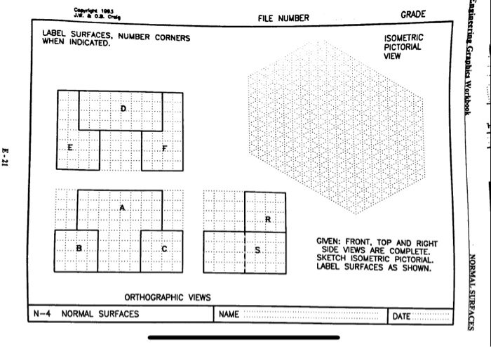 Solved FILE NUMBER GRADE LABEL SURFACES, NUMBER CORNERS WHEN | Chegg.com