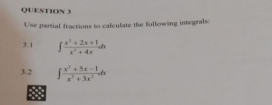 Solved Use partial fractions to calculate the following | Chegg.com