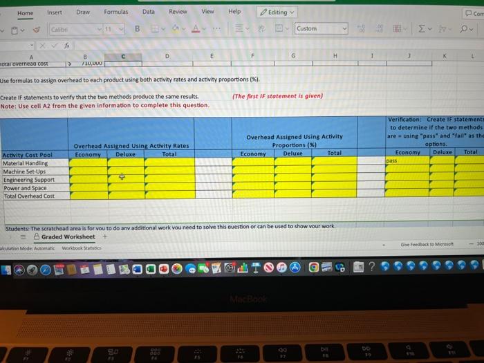 Solved i need to know what data (which cells) you used in | Chegg.com