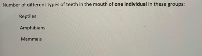 Solved Number of occipital condyles in: Reptiles Amphibians | Chegg.com