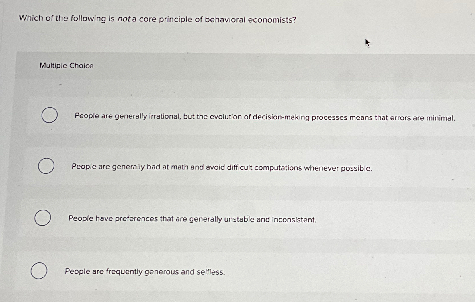 Solved Which of the following is not a core principle of | Chegg.com