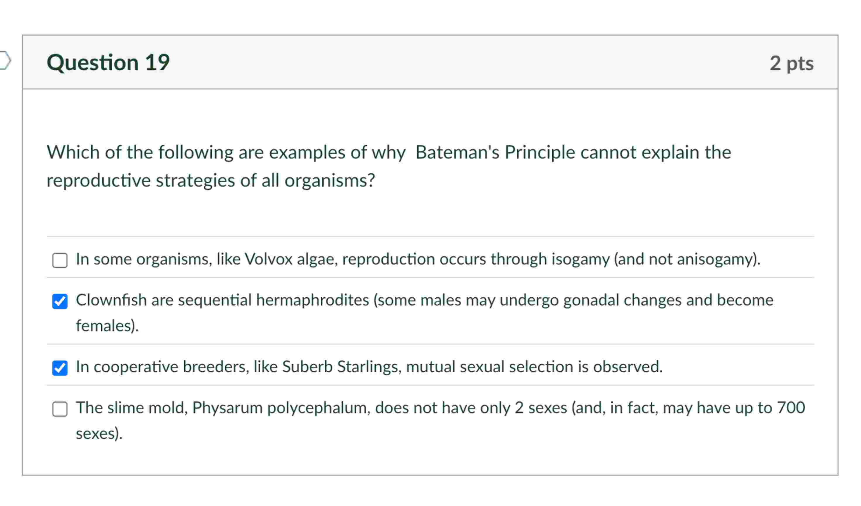 Solved Question 19Which of the following are examples of why | Chegg.com