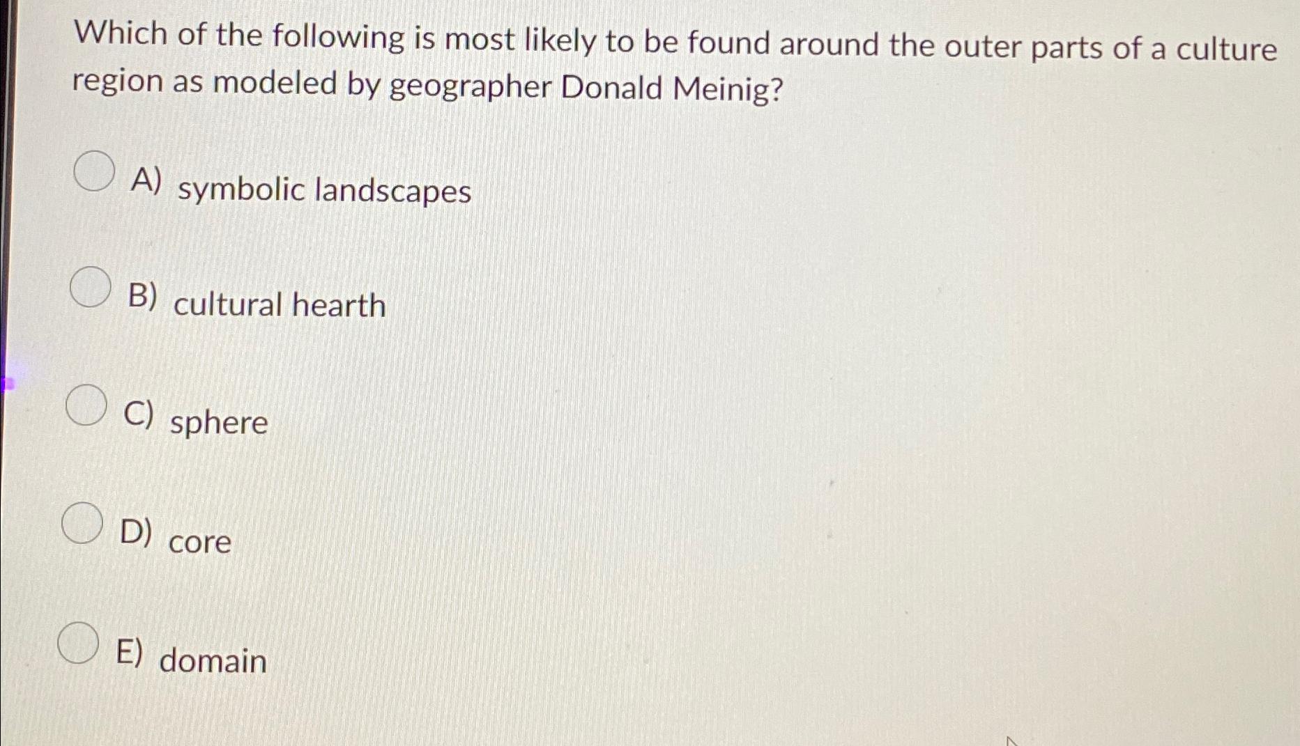 Solved Which of the following is most likely to be found | Chegg.com