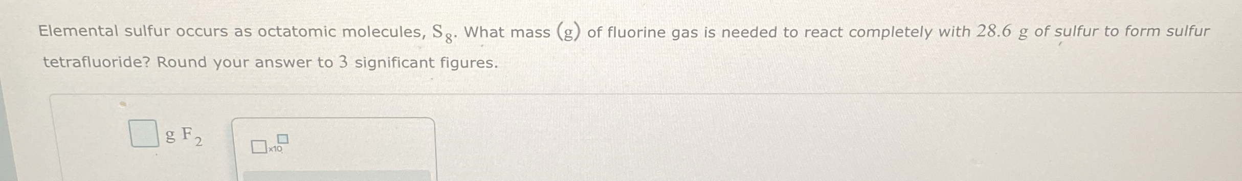 Solved Elemental sulfur occurs as octatomic molecules, S8. | Chegg.com
