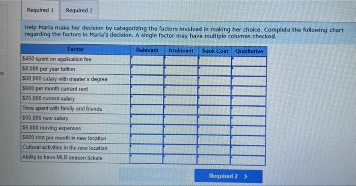 Solved E7-4 (Static) Identifying Relevant Costs and | Chegg.com