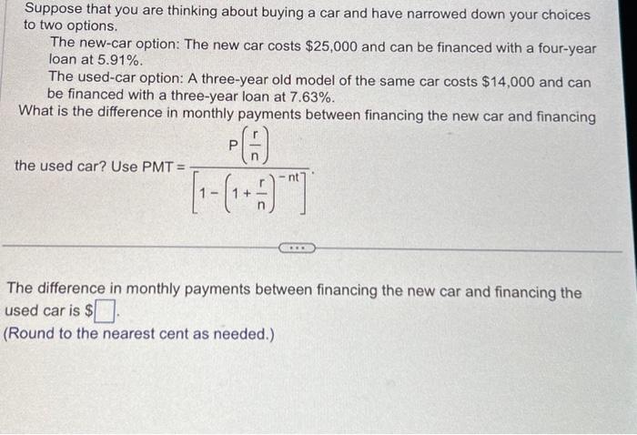 Solved Suppose that you are thinking about buying a car and | Chegg.com