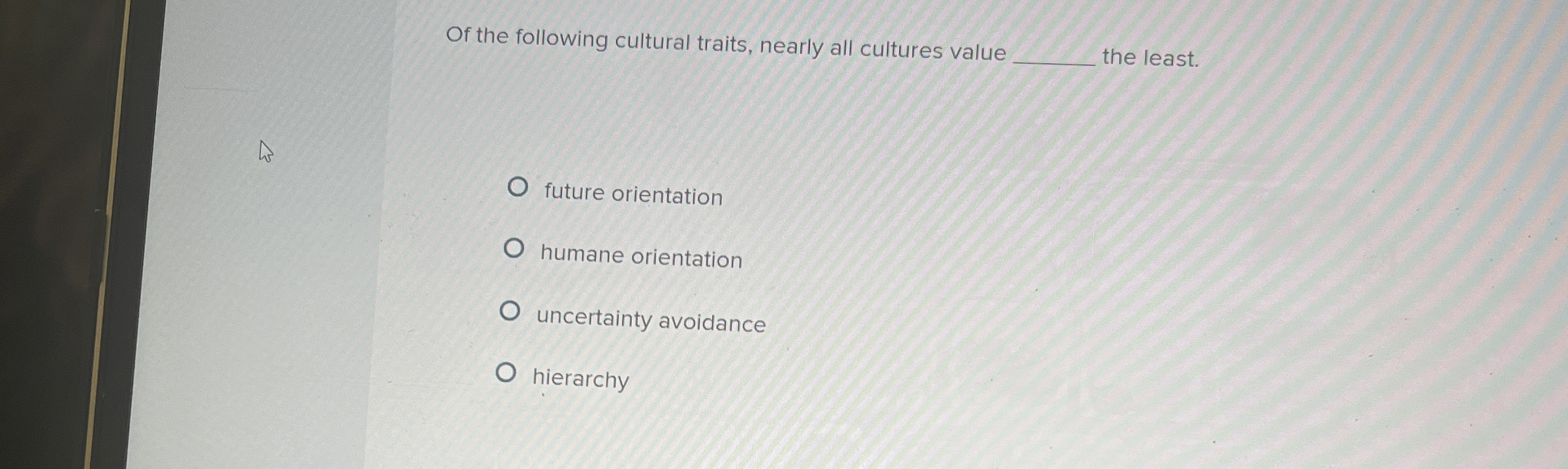 Solved Of the following cultural traits, nearly all cultures | Chegg.com
