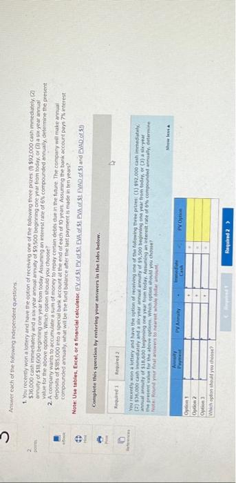 2 points eBook Hint Print References Answer each of | Chegg.com
