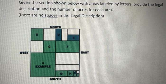 Solved Given the section shown below with areas labeled by | Chegg.com