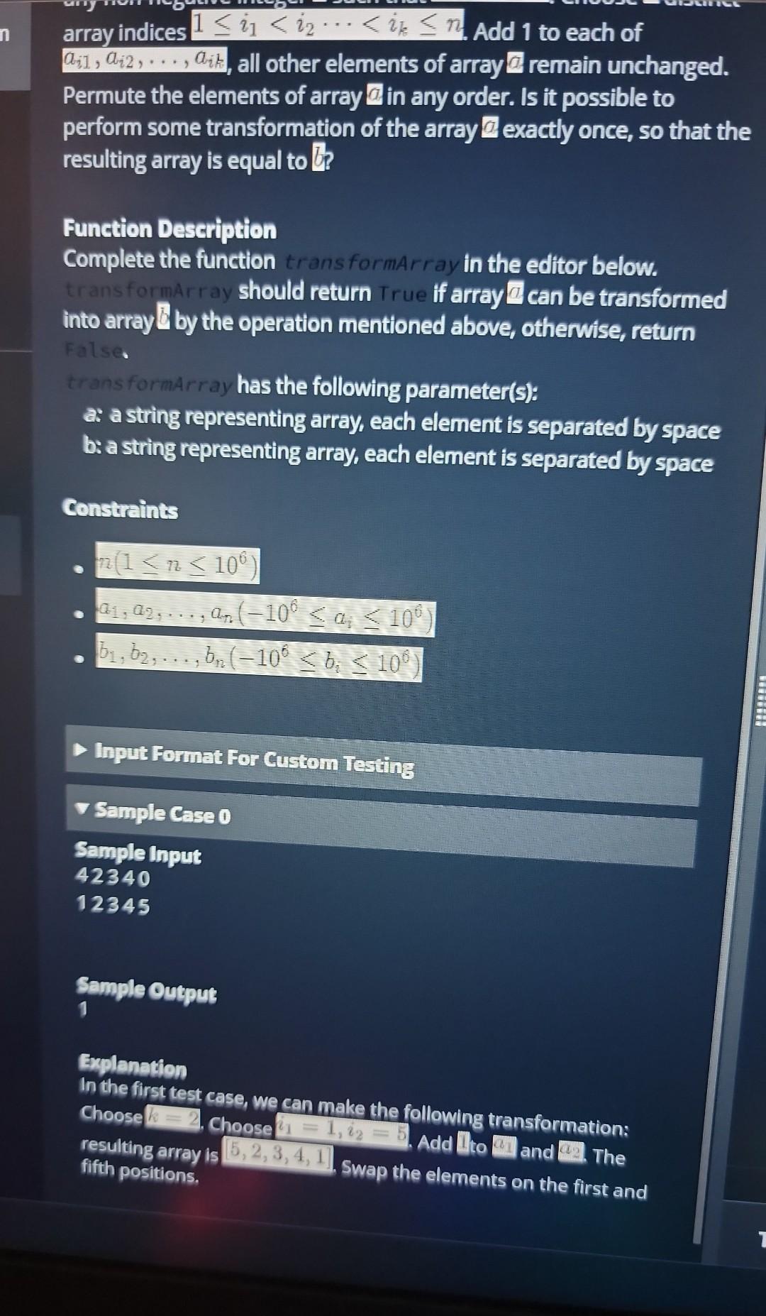 Solved 3 Boring Array Array Operations Are Boring And Fun Chegg