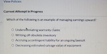 Solved View PoliciesCurrent Attempt in ProgressWhich of the | Chegg.com