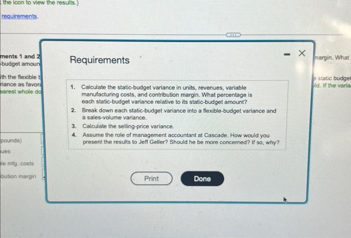 Solved Data table Jeff Geller, the business manager for | Chegg.com