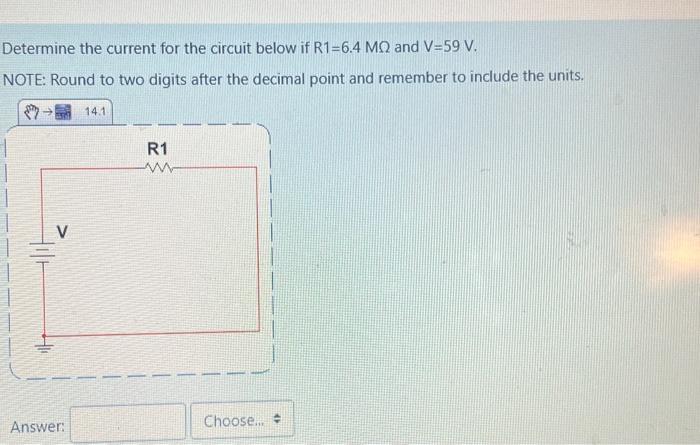 Solved Determine the current for the circuit below if | Chegg.com