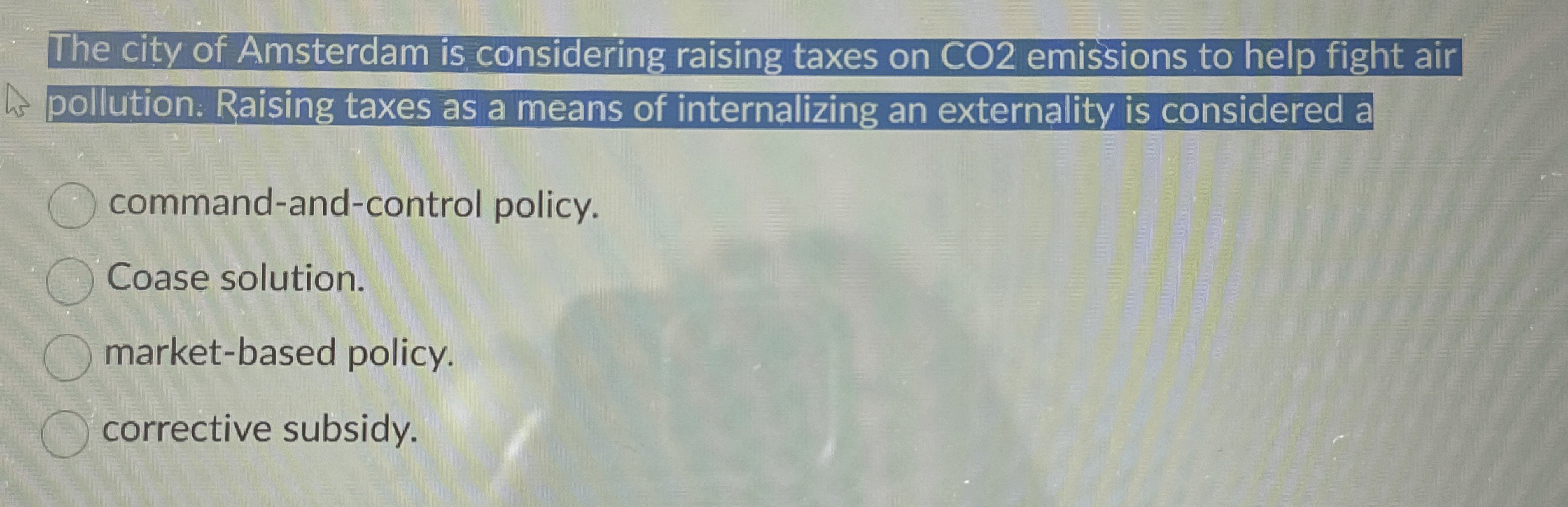 Solved The city of Amsterdam is considering raising taxes on | Chegg.com